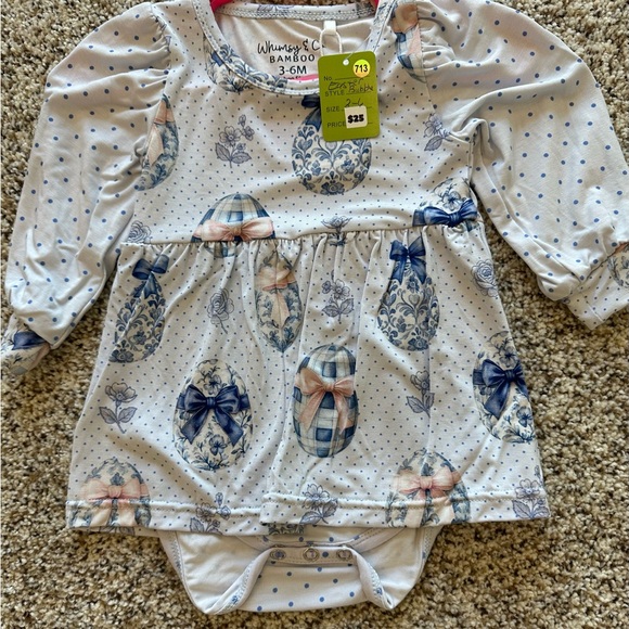 One Pieces | Whimsy Co Bamboo 36m Polka Dot Egg Print Baby Dress ...